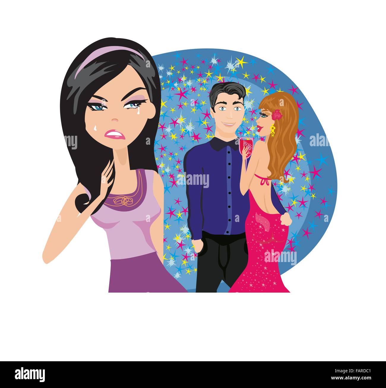Jealous women Stock Vector Images - Alamy