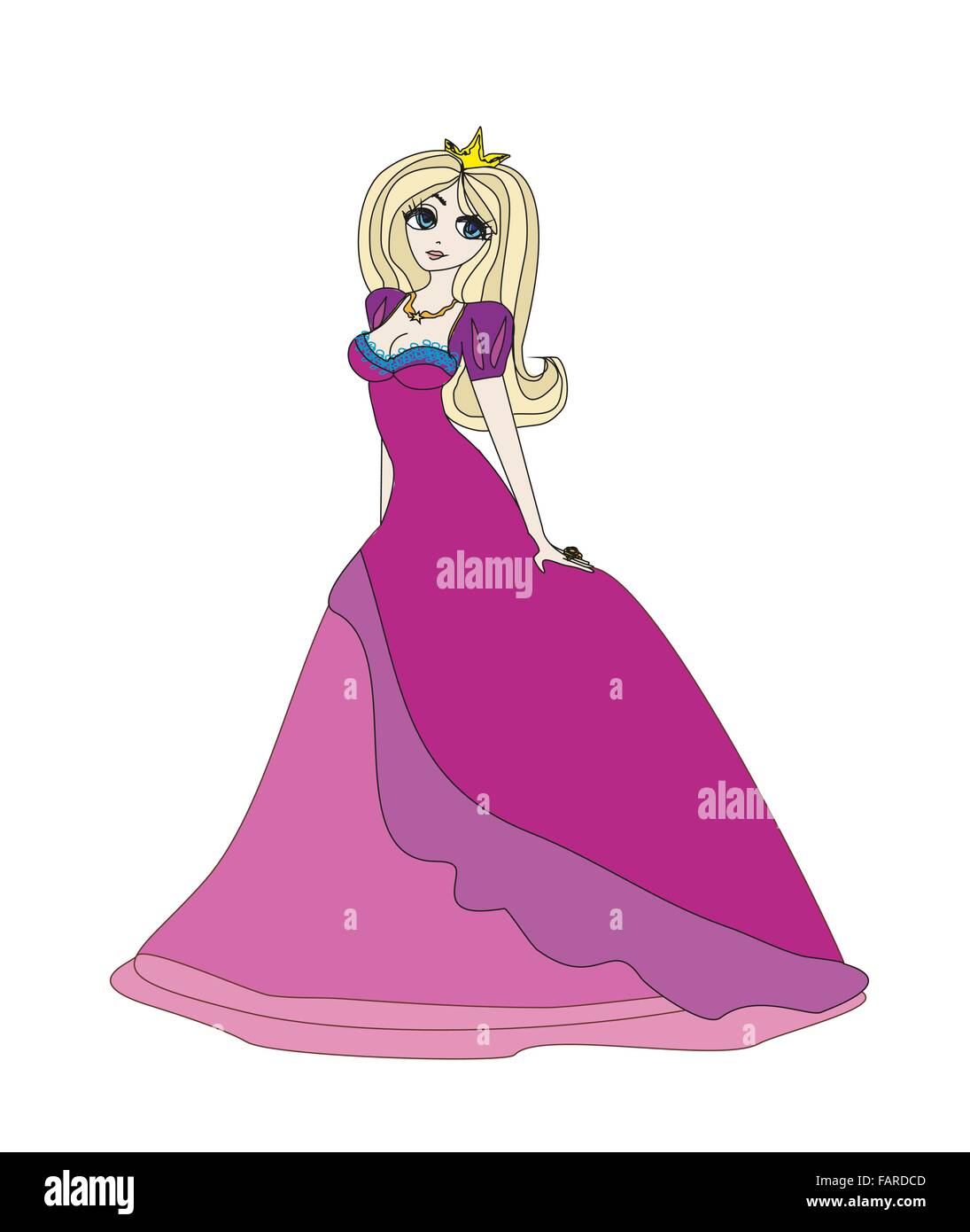 Beautiful princess - isolated drawing Stock Vector Image & Art - Alamy