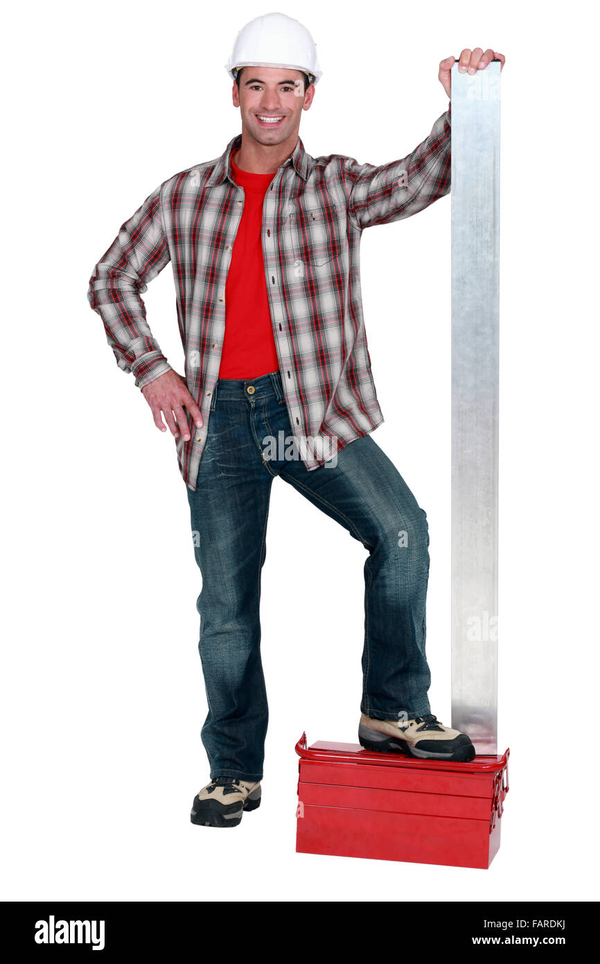 Metal poles steel construction Cut Out Stock Images & Pictures - Alamy