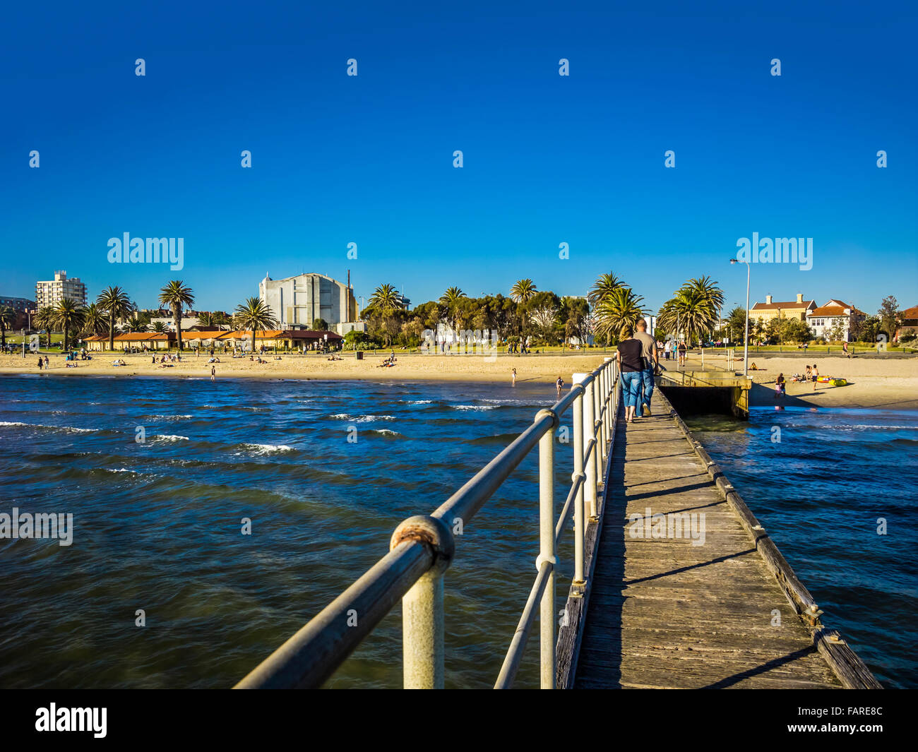 St Kilda jetty bay area of Melbourne, Australia Stock Photo - Alamy