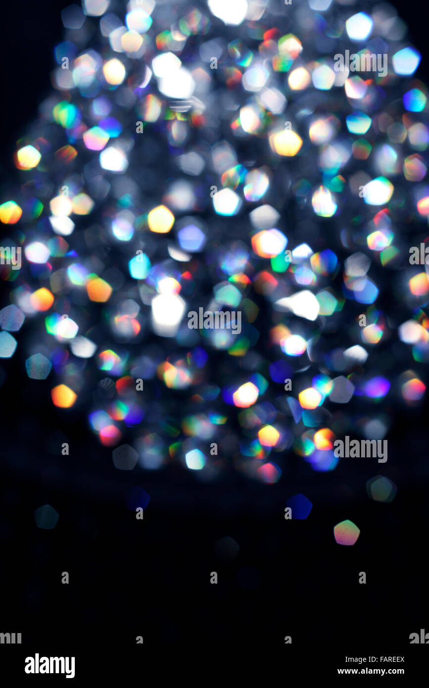 Silver-black defocused lights background Stock Photo - Alamy