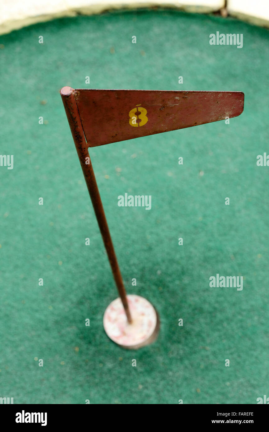 golf drive range mark number 8 Stock Photo - Alamy