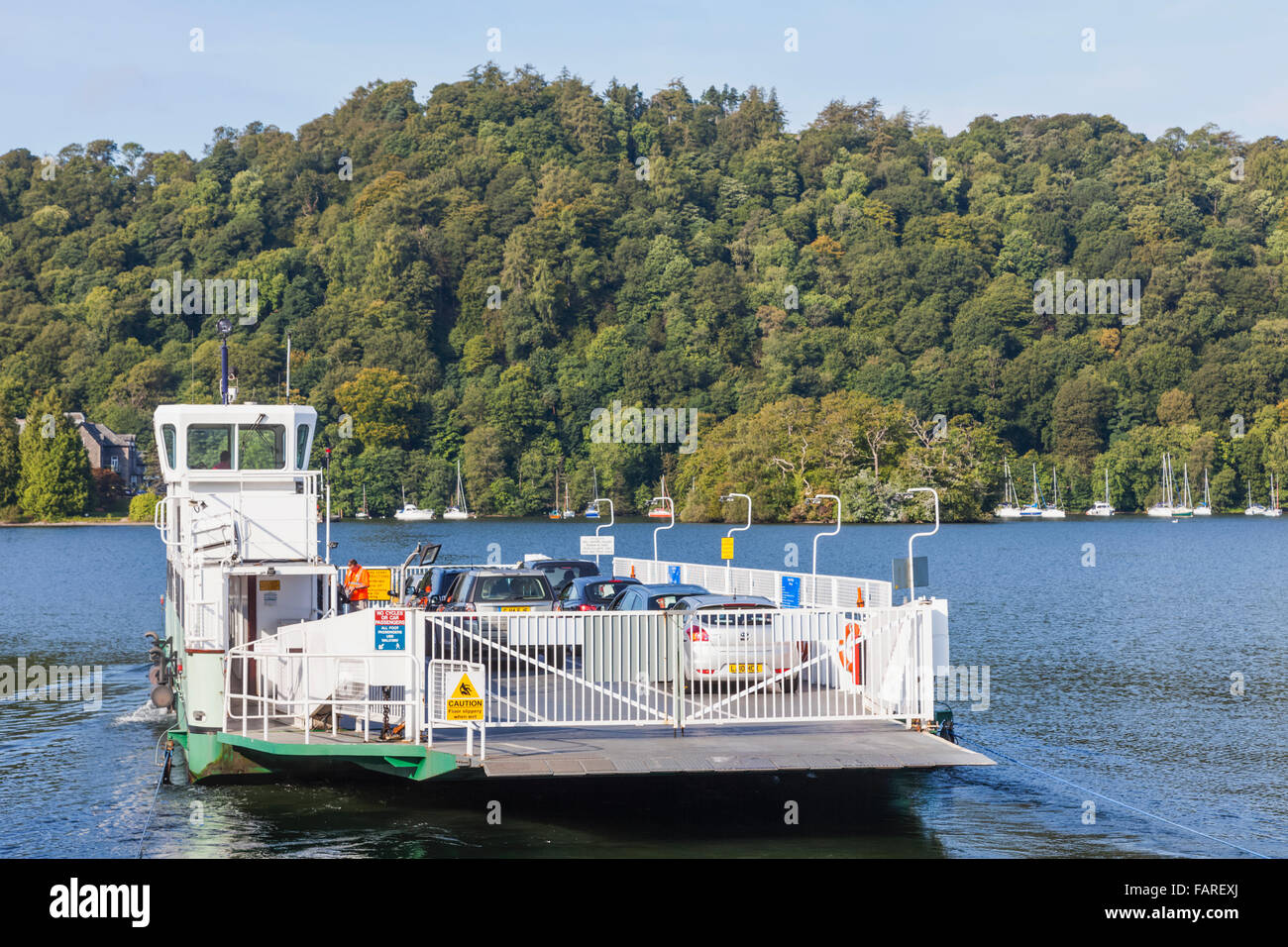 England, Cumbria, Lake District, Windermere, Windermere Ferry Stock ...