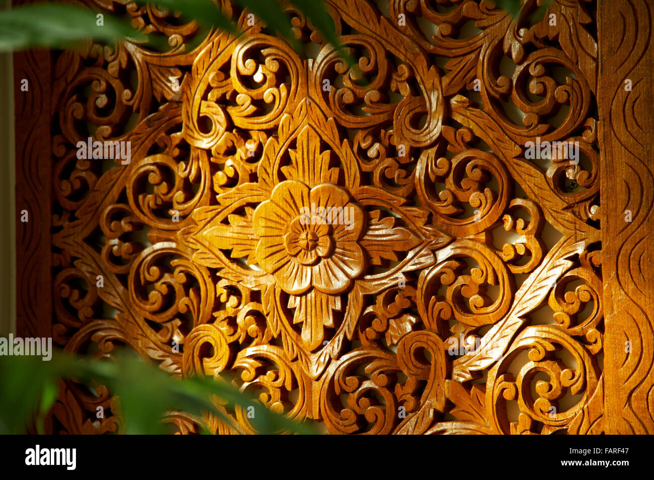 Carved wooden detail Stock Photo - Alamy