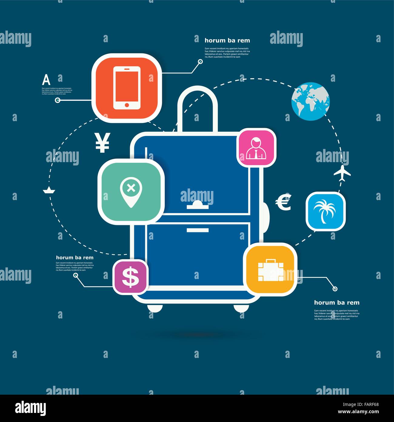 Infographic Icons Travel