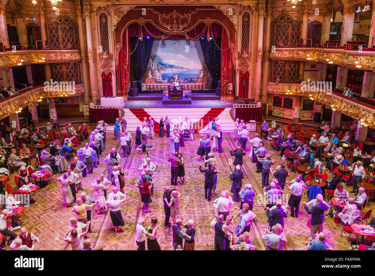 England, Lancashire, Blackpool, Blackpool Tower Ballroom Stock Photo ...