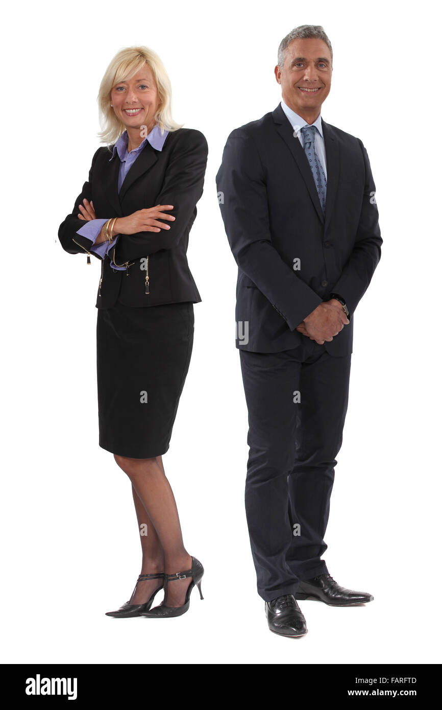 Happy business couple Stock Photo - Alamy