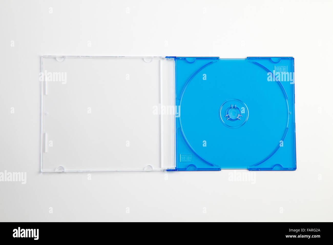 Studio shot of plastic CD or DVD case on plain background Stock Photo ...
