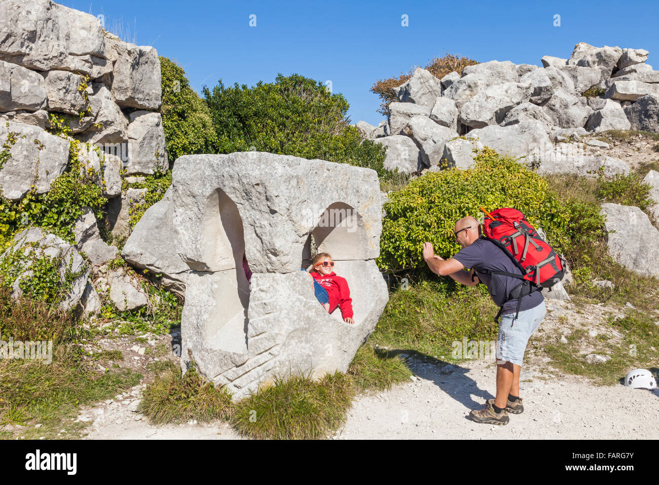 England, Dorset, Portland, Tout Quarry Sculpture Park Stock Photo - Alamy