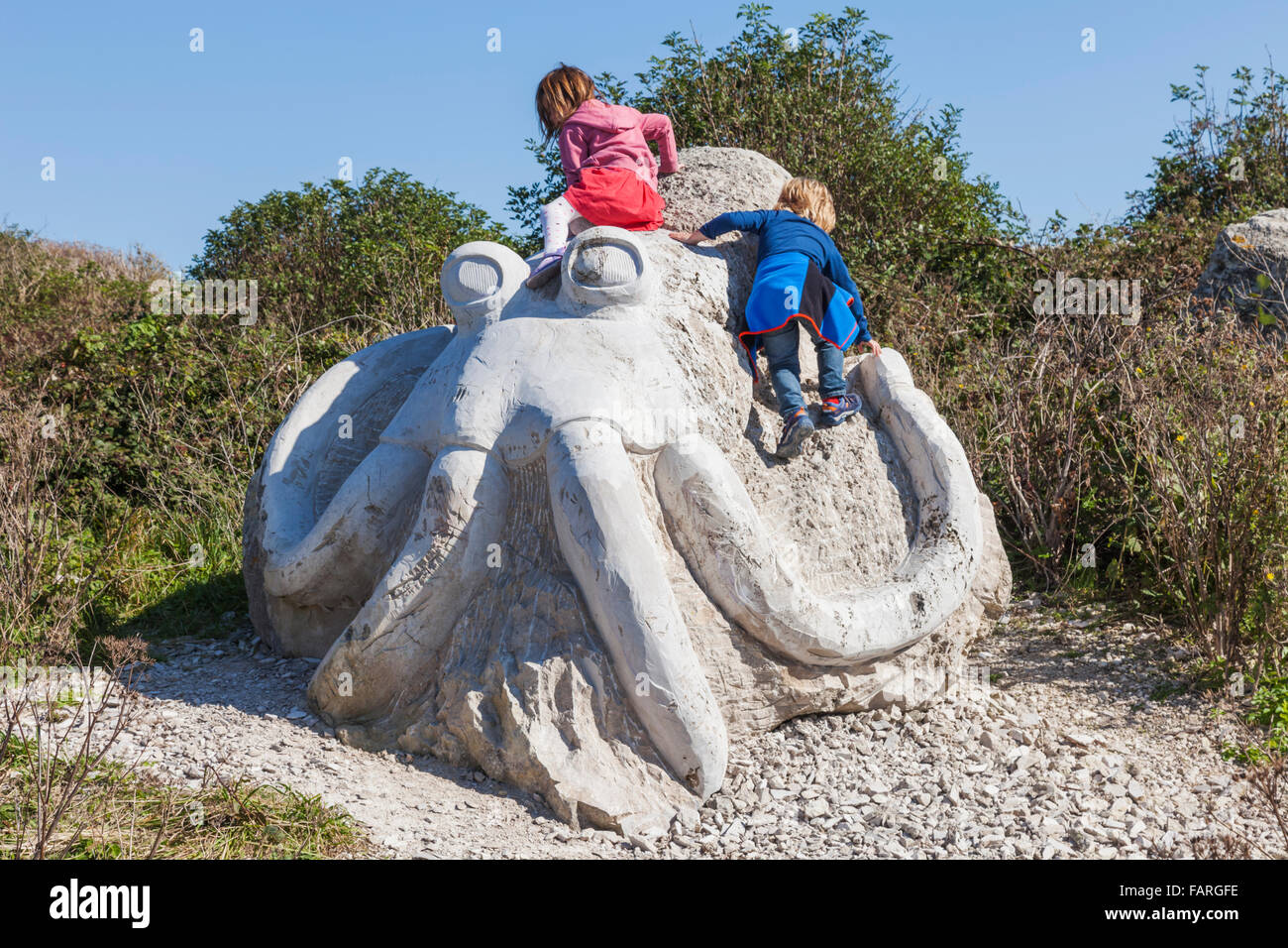 England, Dorset, Portland, Tout Quarry Sculpture Park Stock Photo - Alamy