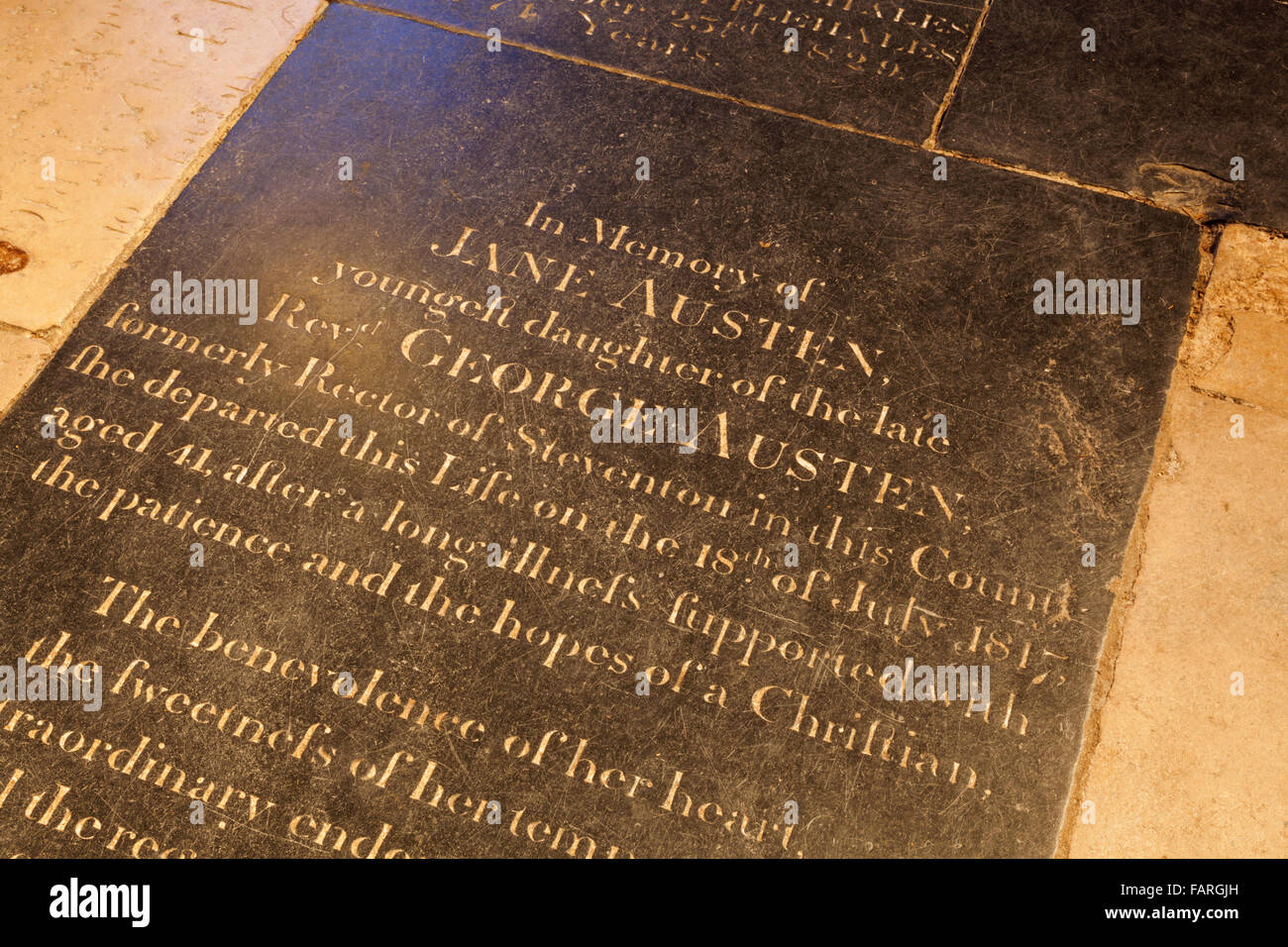 England, Hampshire, Winchester, Winchester Cathedral, Jane Austen's ...