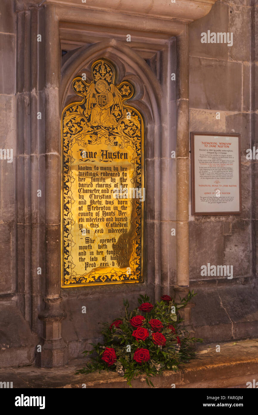 England, Hampshire, Winchester, Winchester Cathedral, Jane Austen ...