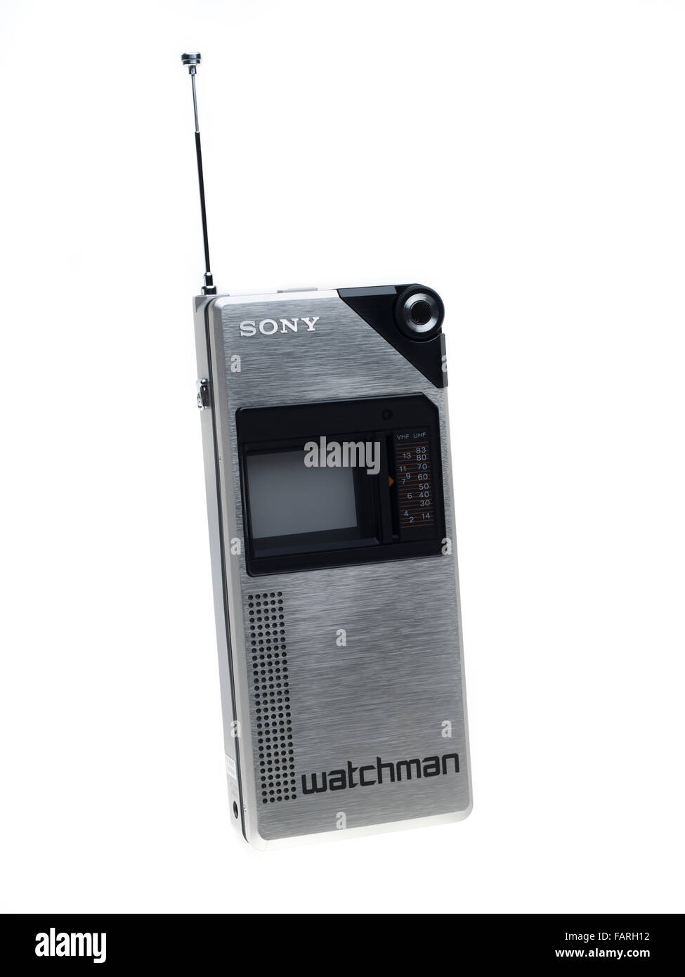 Sony Watchman portable TV released in 1982 as the FD-210 Stock Photo ...