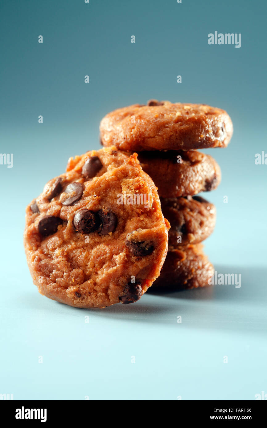 Stack of chocolate chip cookies hi-res stock photography and images - Alamy