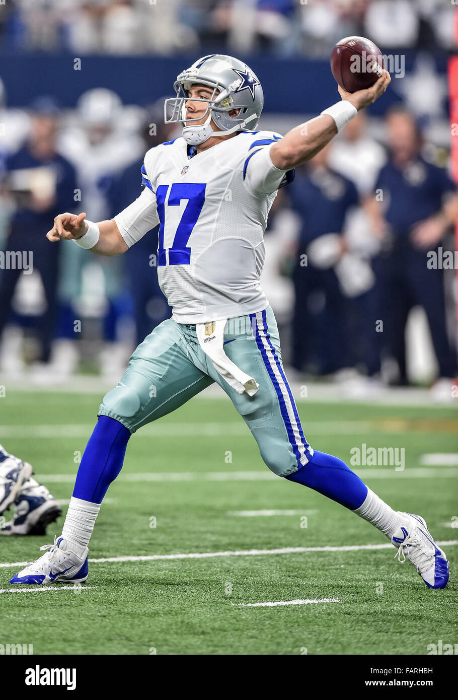 January 3rd, 2016:.Dallas Cowboys quarterback Kellen Moore (17) looks ...
