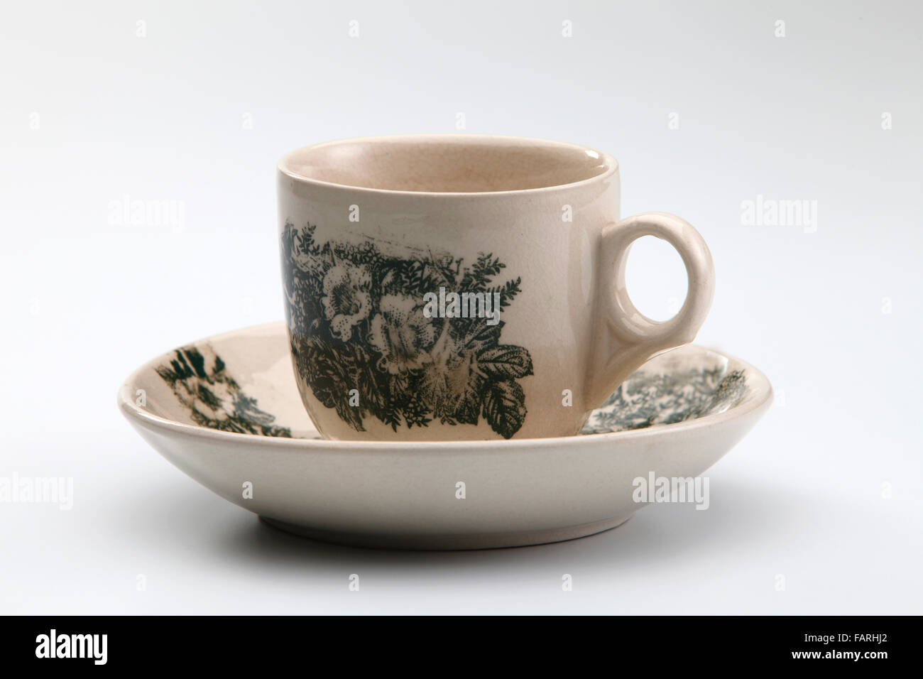 old style of old coffee cup Stock Photo - Alamy