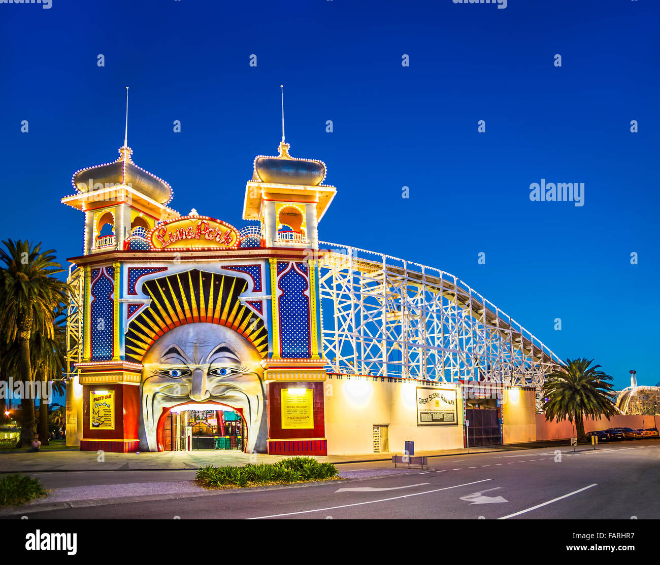 Luna park roller coaster hi-res stock photography and images - Alamy