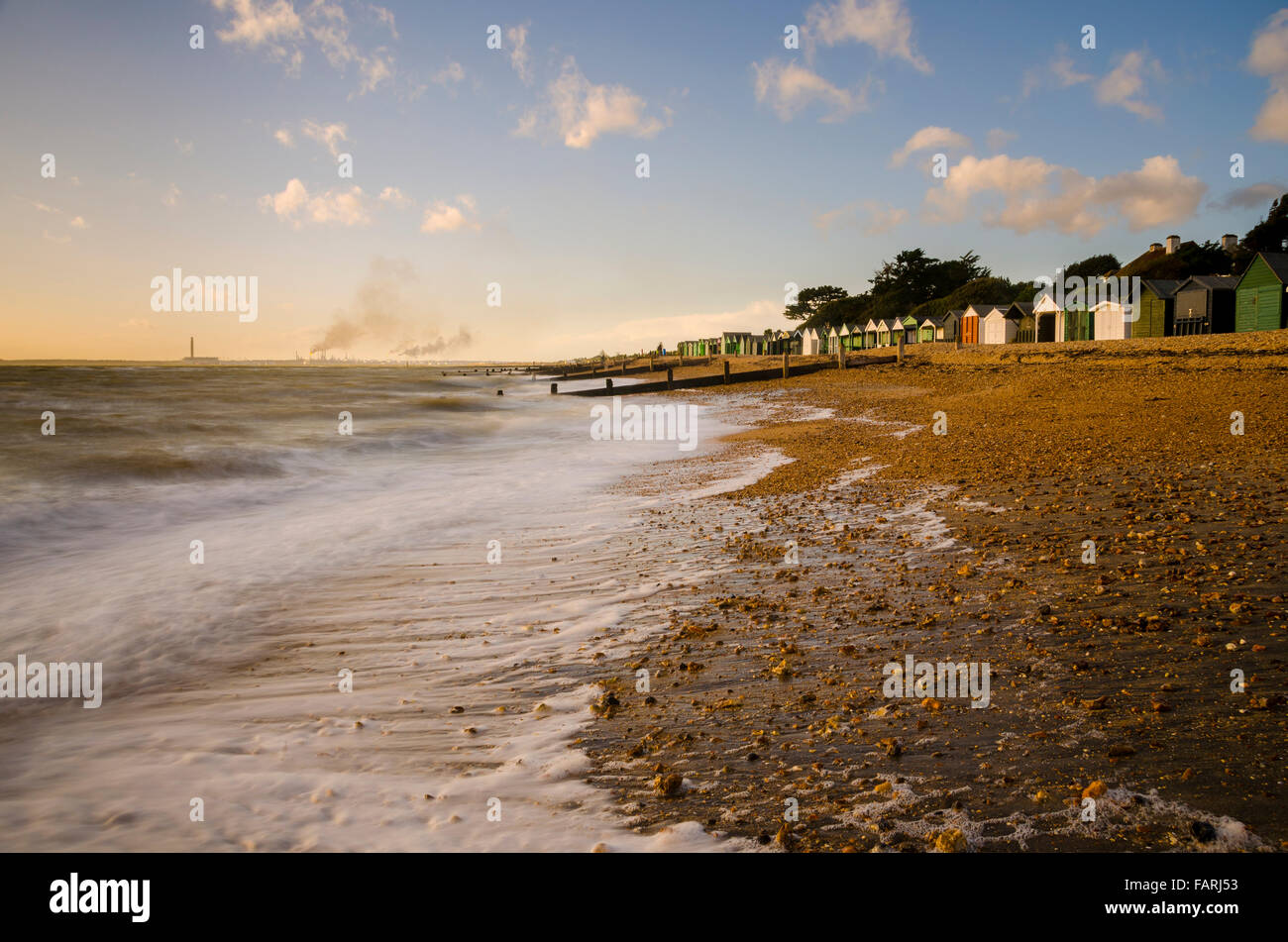 The Beach Huts at Hill Head in Hampshire Stock Photo - Alamy