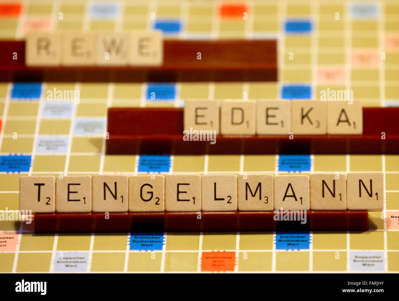 Muehlheim, Germany. 04th Jan, 2016. ILLUSTRATION: Scrabble tiles form ...