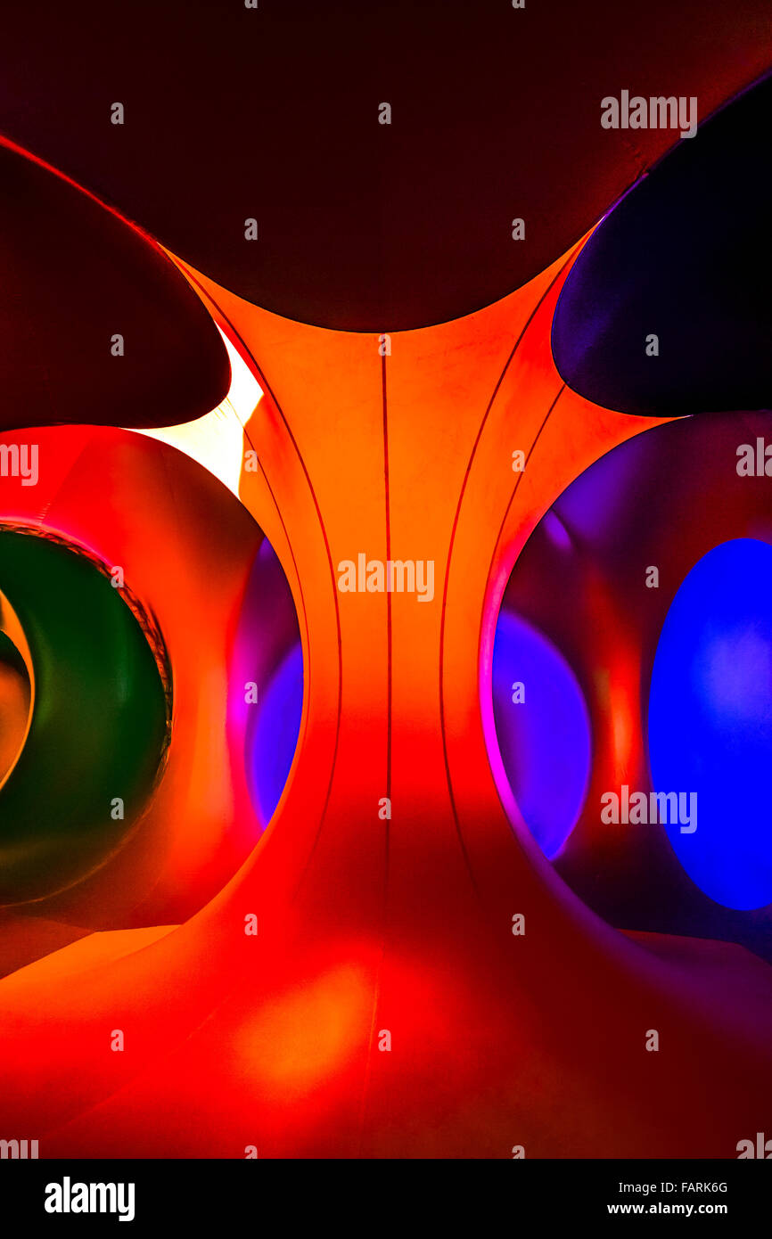 Colourful interior view of Colourscape exhibition in St Kilda ...