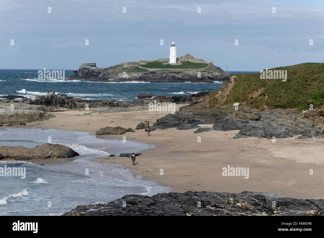 Godrevy lighthouse, Cornwall, UK Stock Photo - Alamy