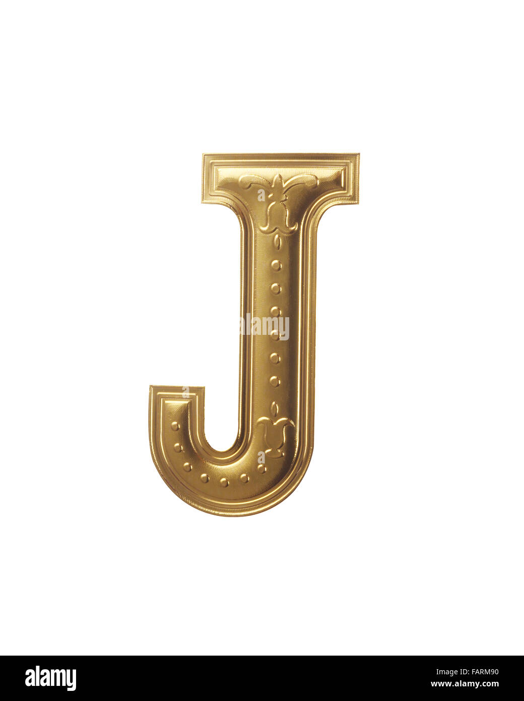 stock image of gold color alphabet with clipping path Stock Photo - Alamy