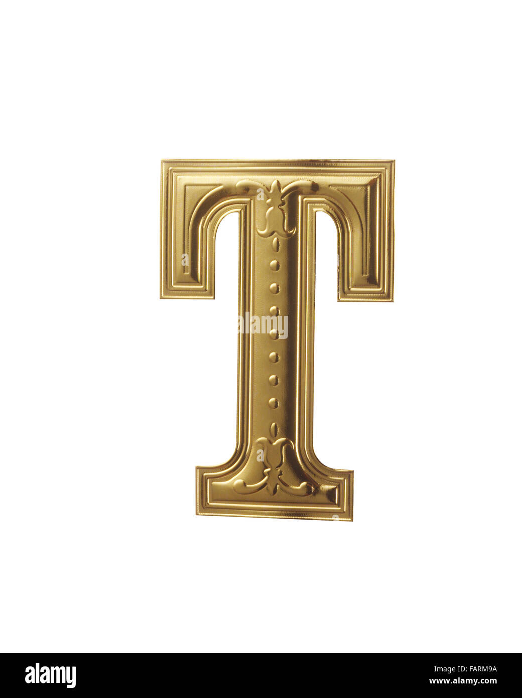 stock image of gold color alphabet with clipping path Stock Photo - Alamy