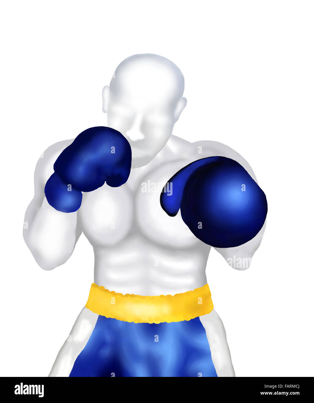 Boxing : Boxer Standing in Ring Ready for Fighting A Boxing Match Stock ...