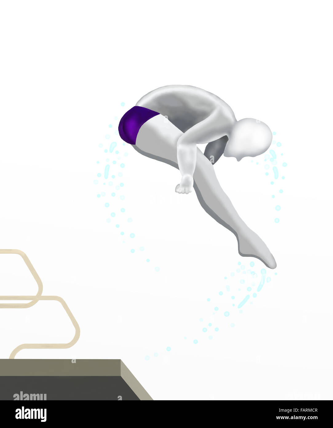 Drawing diving board pool hi-res stock photography and images - Alamy