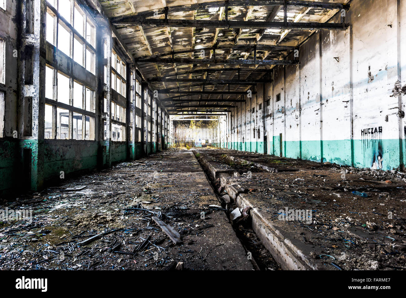 old destroyed factory Stock Photo - Alamy