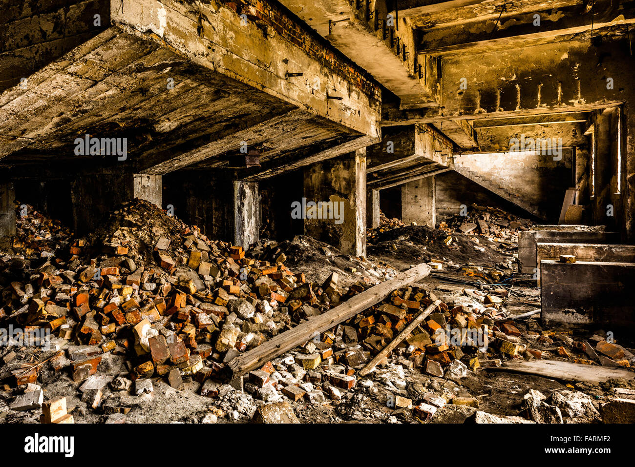 old destroyed factory Stock Photo - Alamy