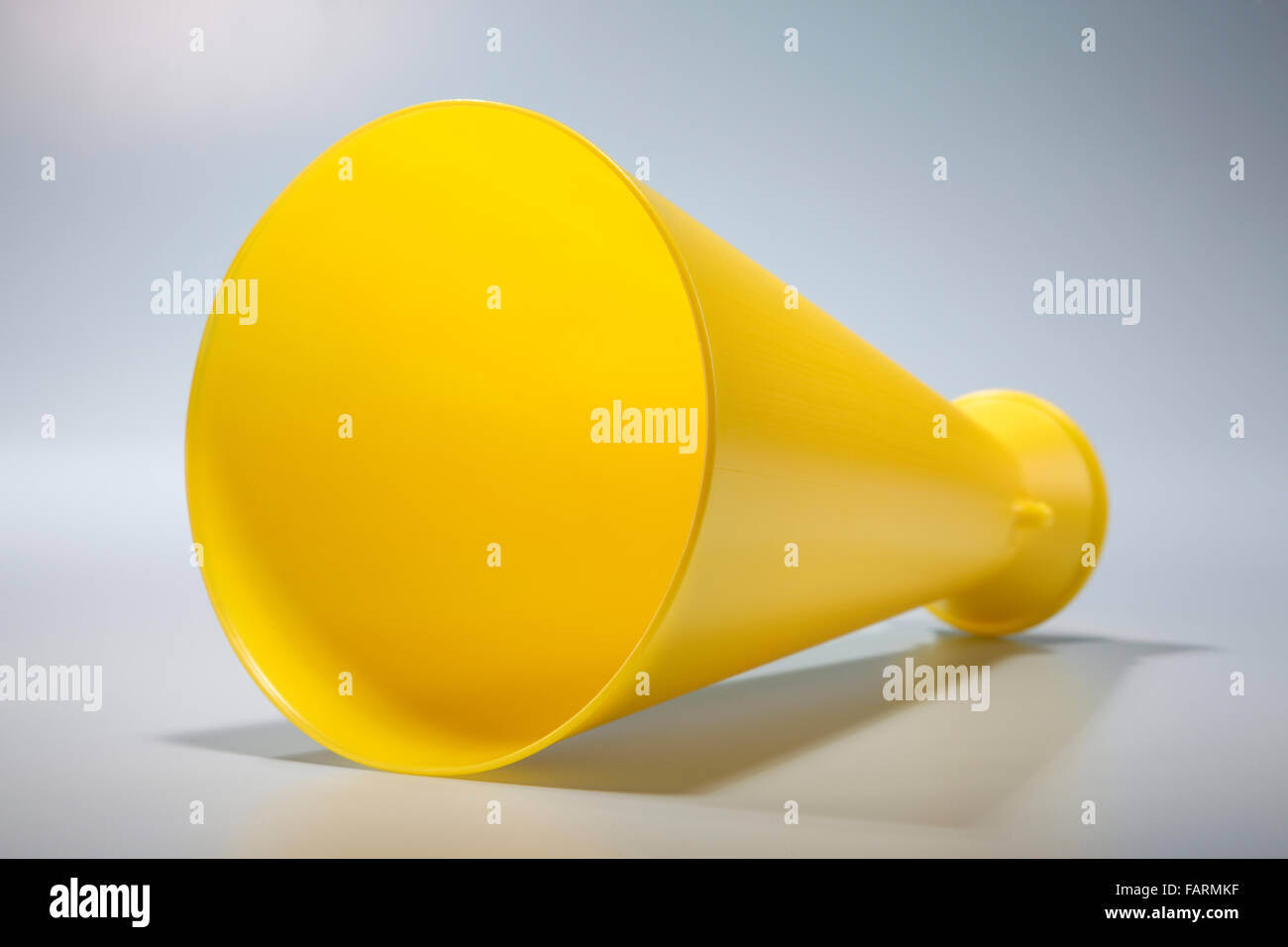 A Yellow Plastic Haler For Making Announcement In Public Stock Photo ...