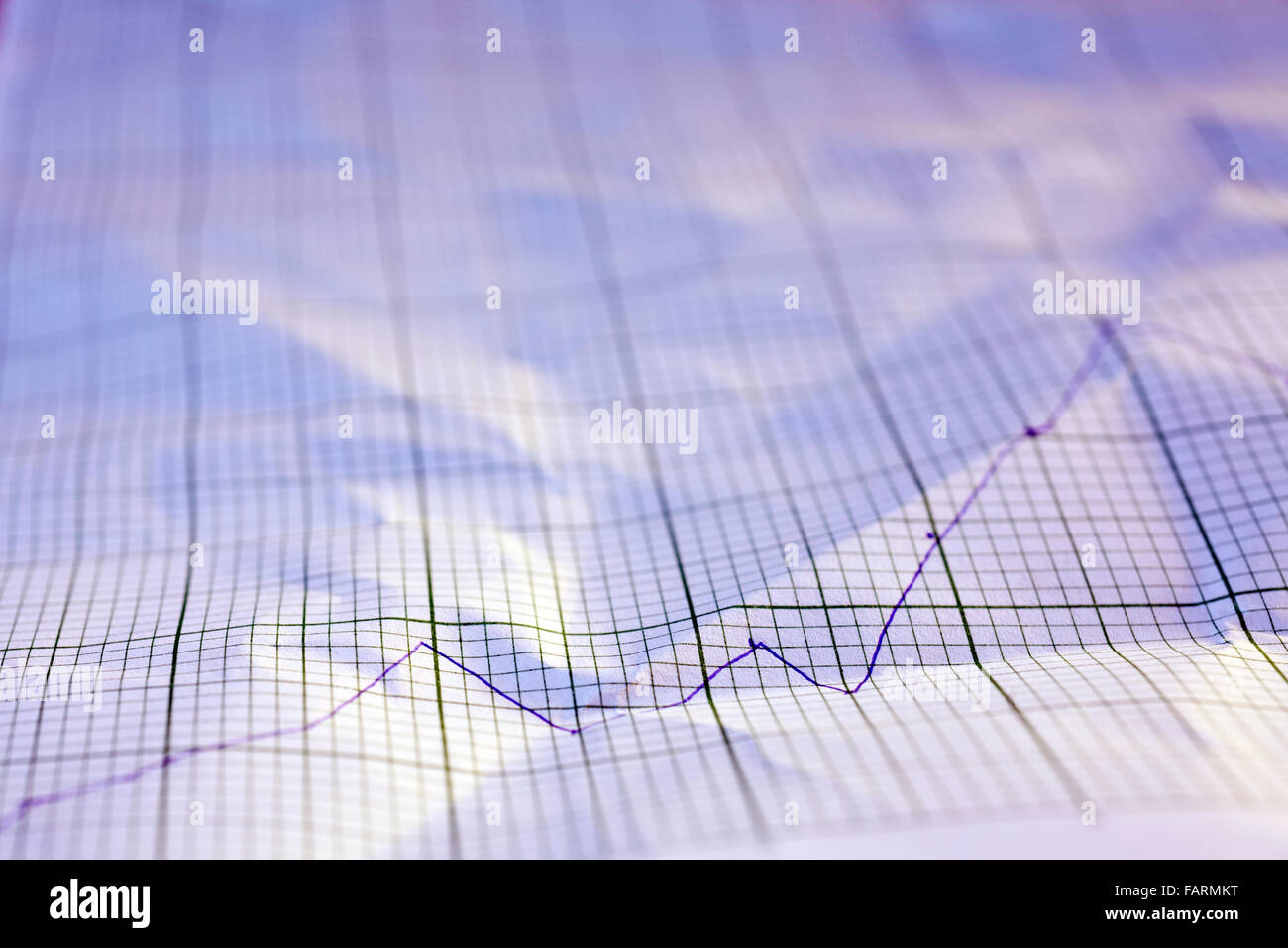 Doodle coordinate system / graph on crumpled graph paper Stock Photo ...