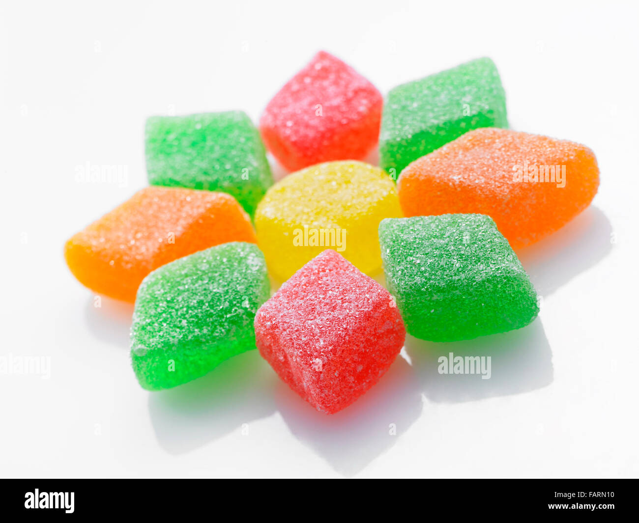 Different colorful candies in flower shape Stock Photo - Alamy
