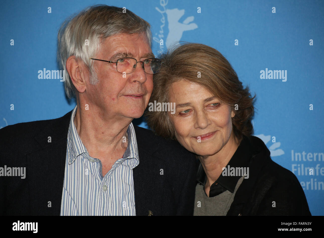 Berlin, Germany, February 6, 2015: Charlotte Rampling and Tom Courtenay ...