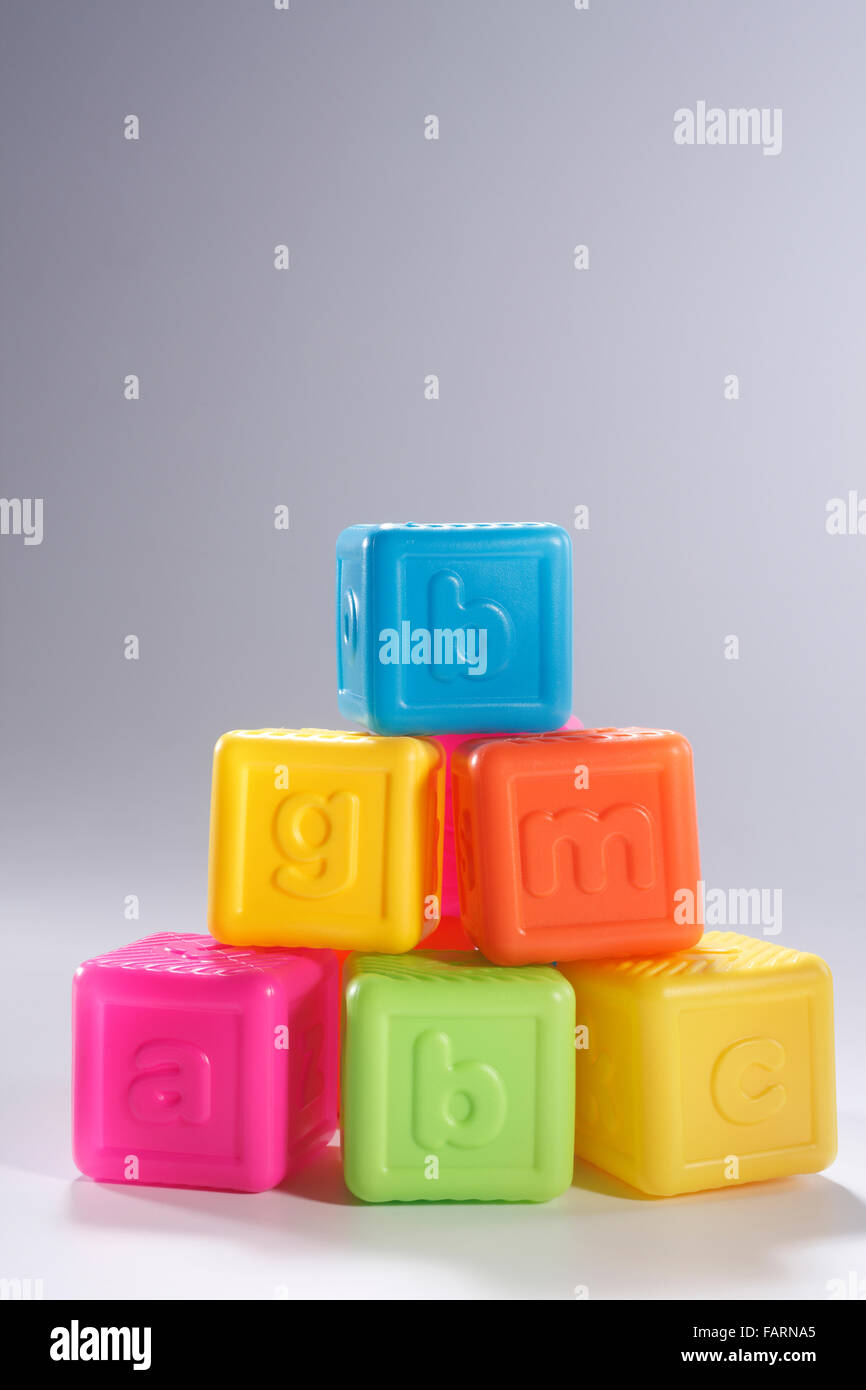 A stack of playing blocks Stock Photo - Alamy
