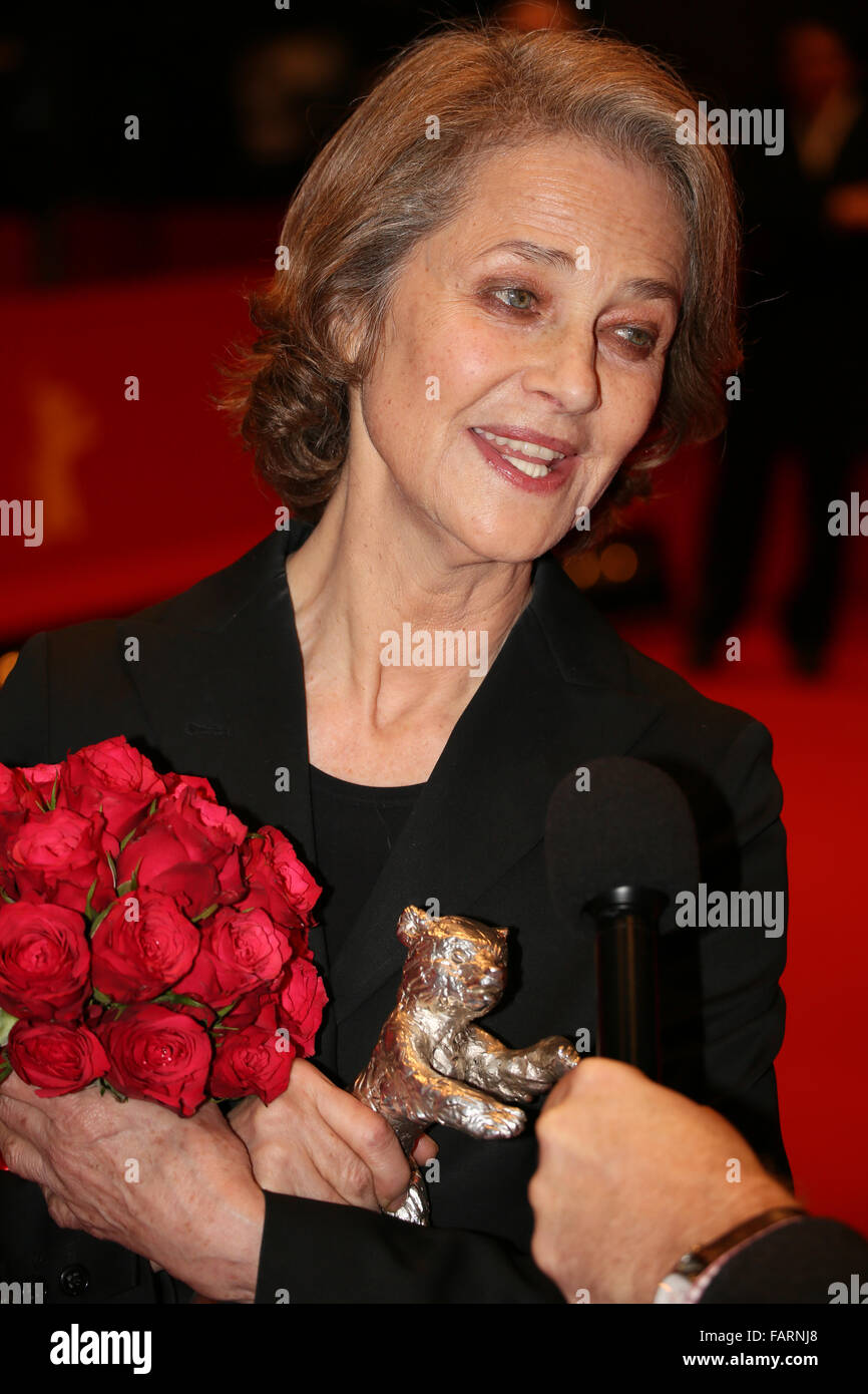 Berlin, Germany, February 14th, 2015: Charlotte Rampling wins silver ...