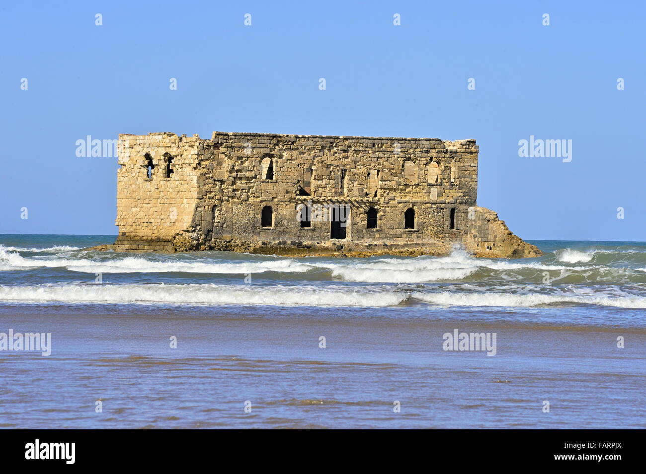old prison in Tarfaya in Morocco with sea Stock Photo - Alamy
