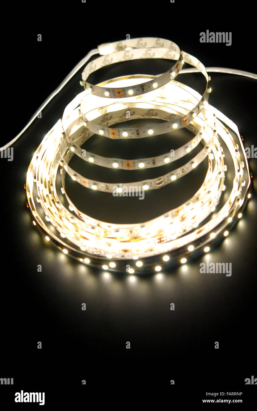 Led strip on the black background Stock Photo - Alamy