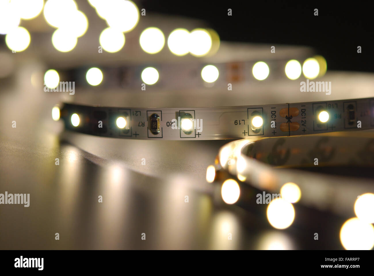 Included Led strip on the black background Stock Photo - Alamy