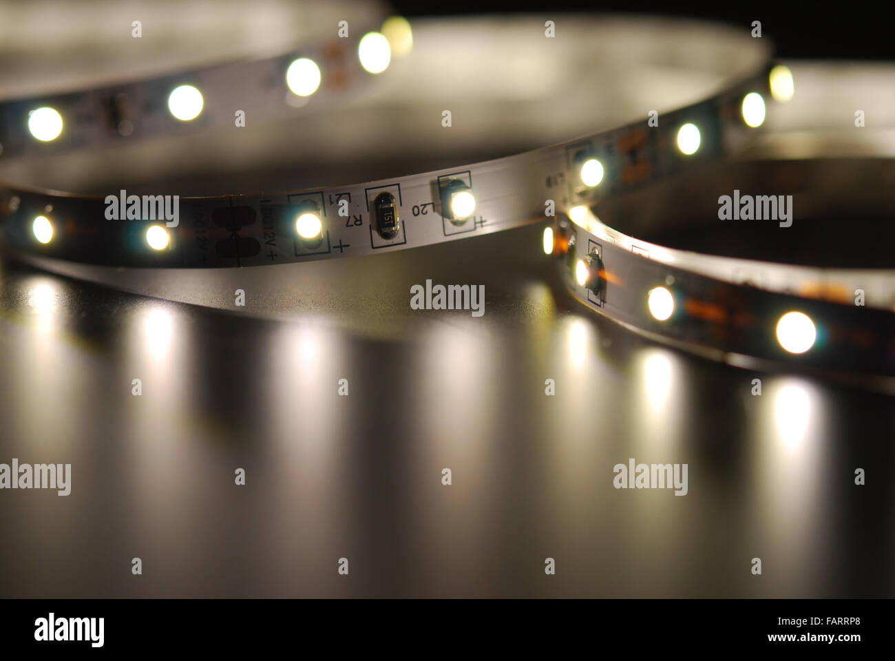 Included Led strip on the black background Stock Photo - Alamy