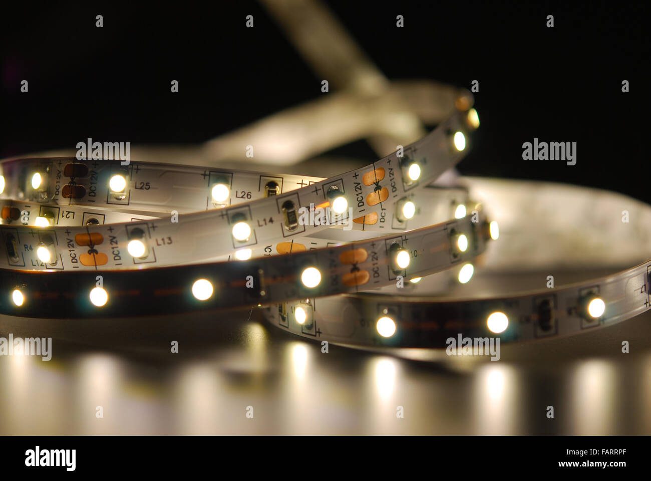 Included Led strip on the black background Stock Photo - Alamy