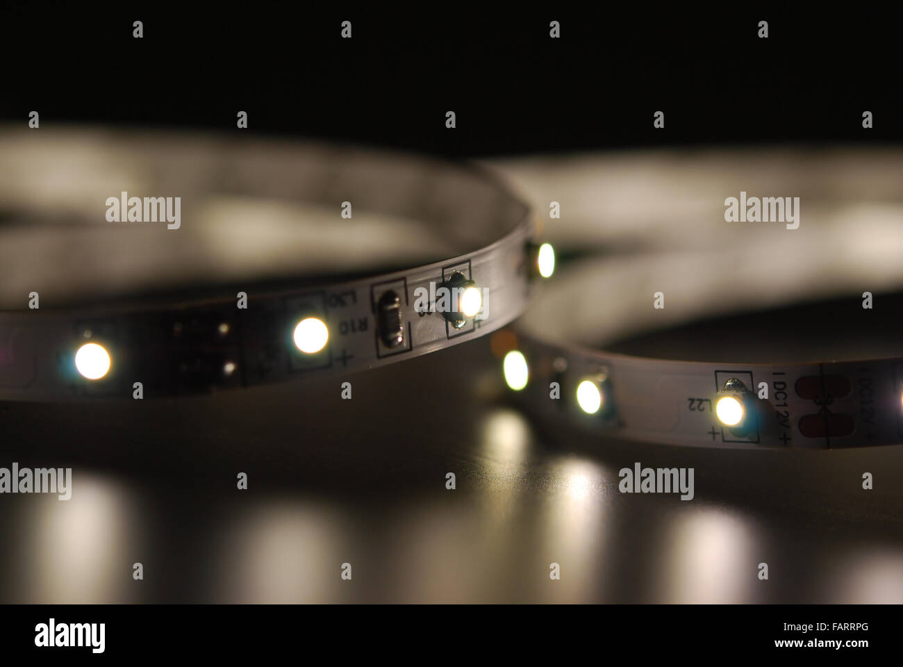 Included Led strip on the black background Stock Photo - Alamy