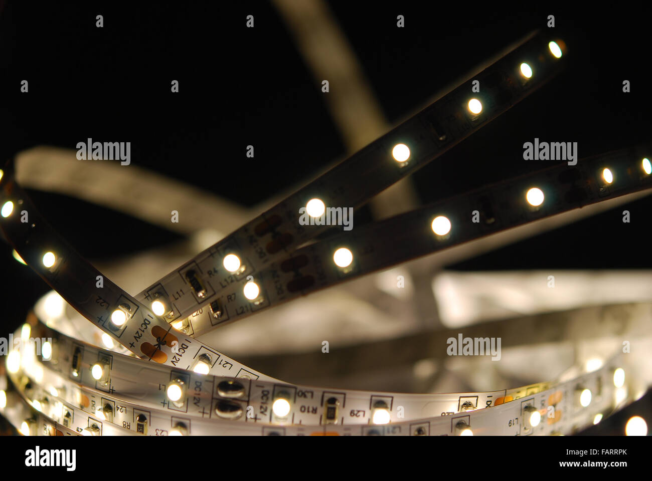 Included Led strip on the black background Stock Photo - Alamy