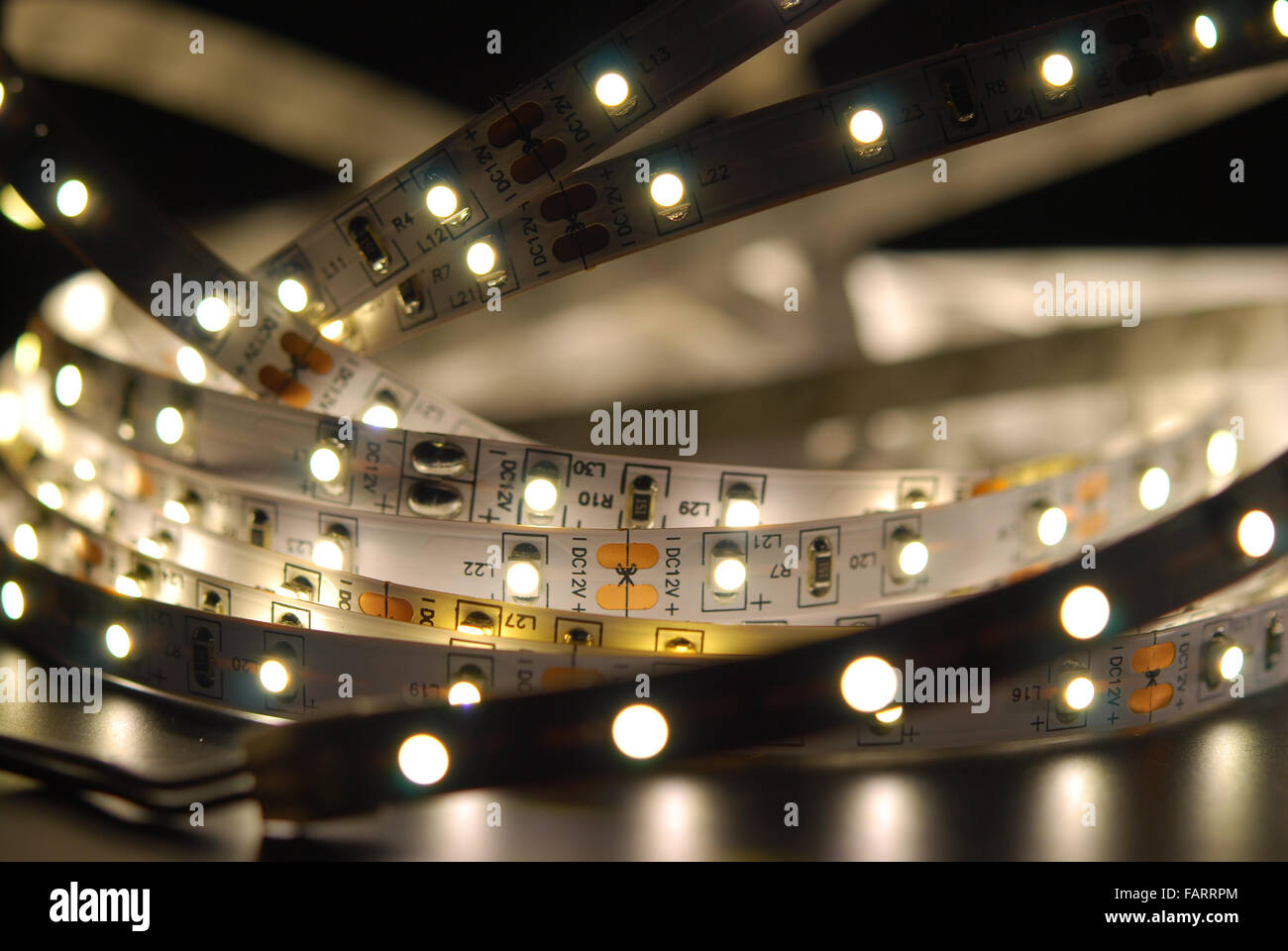 Included Led strip on the black background Stock Photo - Alamy