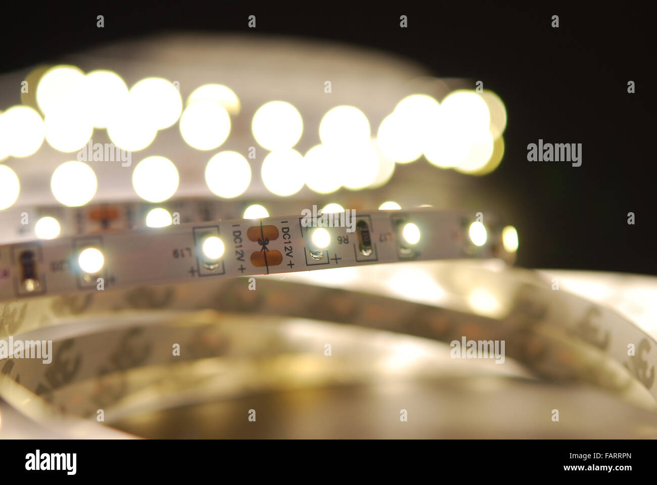 Included Led strip on the black background Stock Photo - Alamy