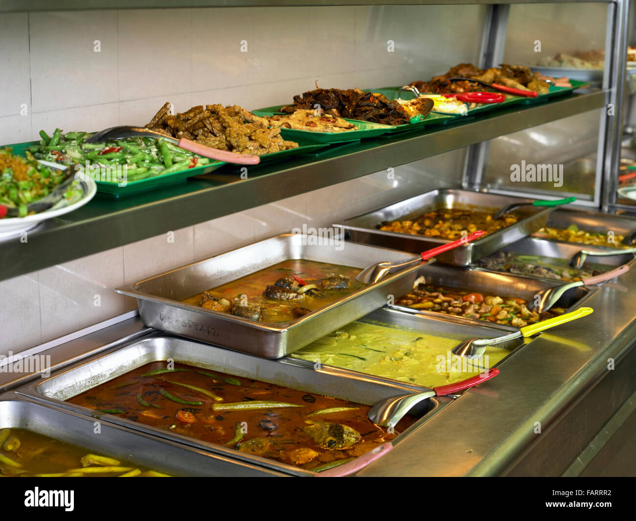 Variety of food at a food stall Stock Photo - Alamy