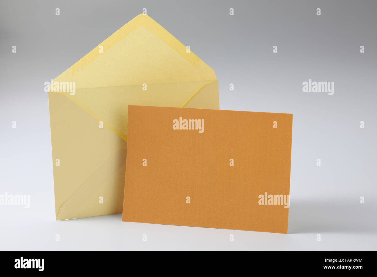 Opened envelope with blank paper (mail theme Stock Photo - Alamy