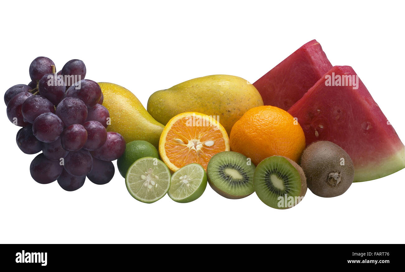 group shot of the variety type of fruits Stock Photo - Alamy
