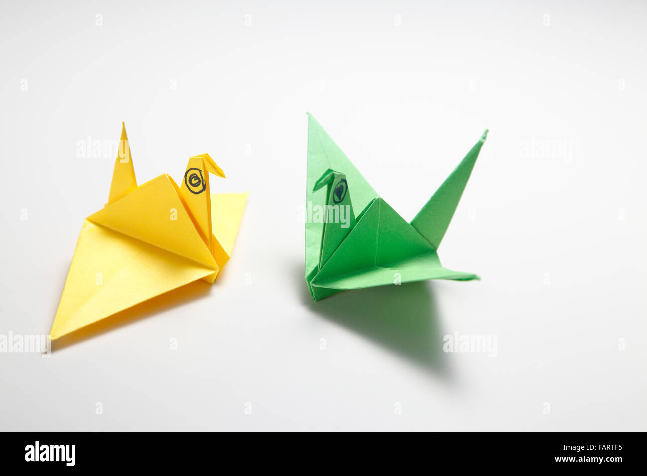 paper folded animal -origami bird Stock Photo - Alamy